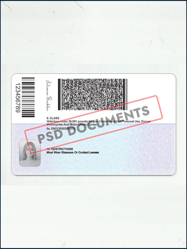 Driving License | PSD Documents