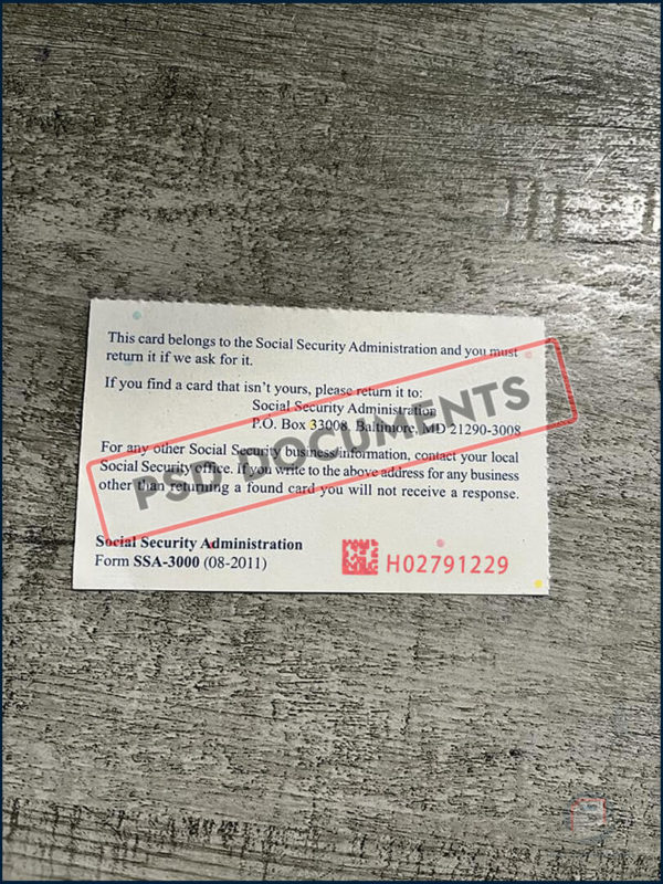 social security card template 12 | PSD Documents