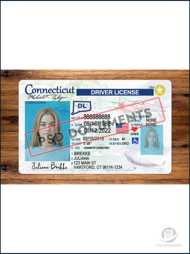 Connecticut Driver License Template (V2) | PSD Documents Connecticut Driver License Template (V2) | PSD Documents