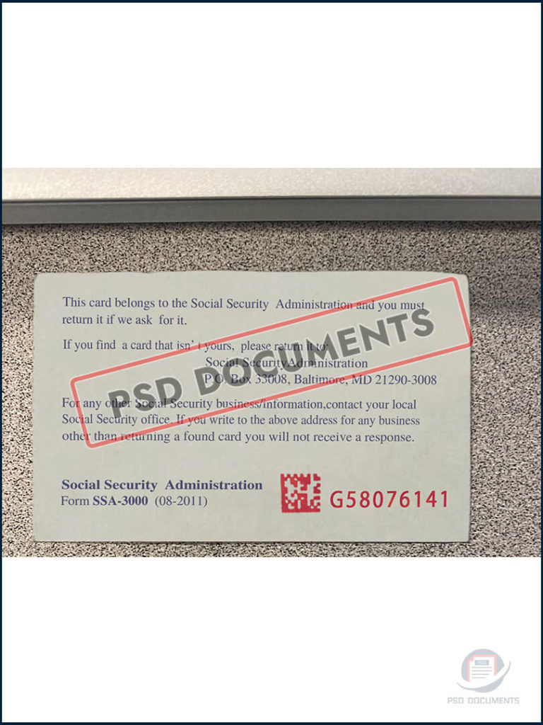 social security card template 21 | PSD Documents